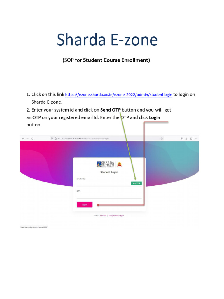Student Course Enrollment SOP V1.2.0 1 | PDF