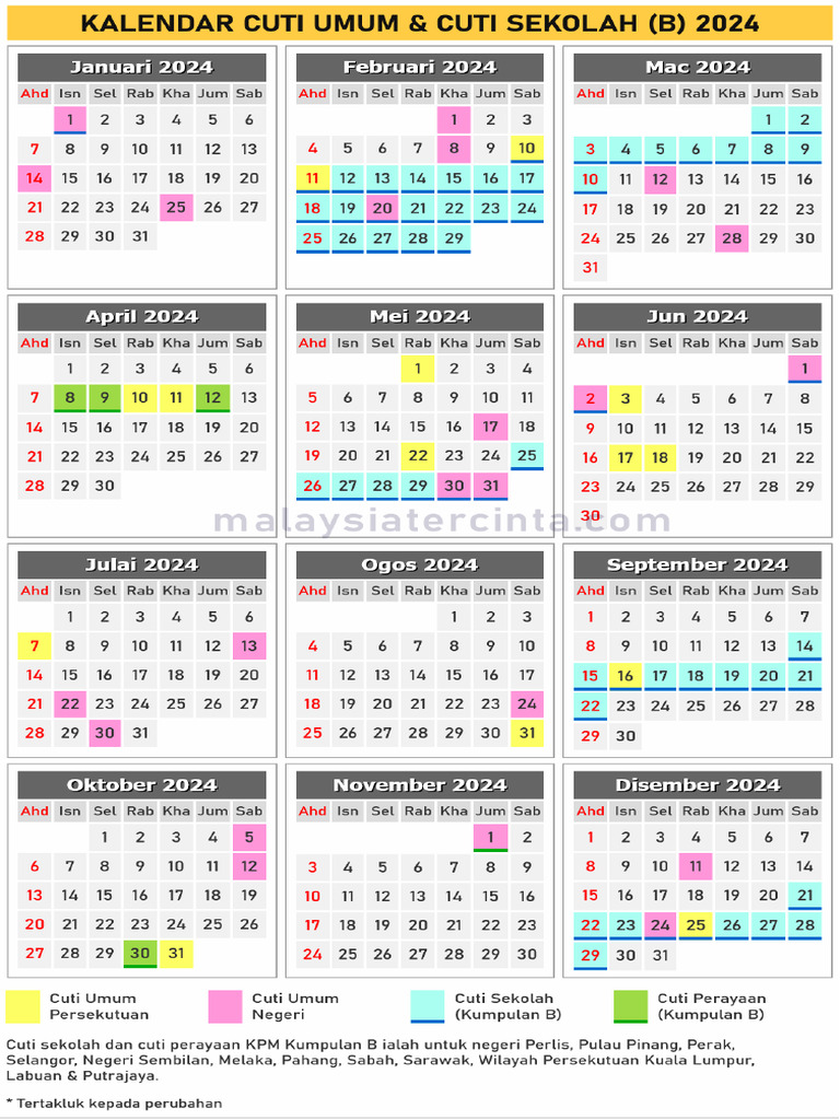 Kalendar Cuti Umum Dan Cuti Sekolah 2024 Kumpulan B.gif 1,234×2,162 ...