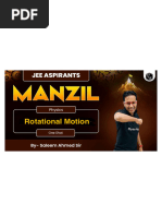 Rotational Motion - Class Notes (One Shot) - Manzil JEE 2024 | PDF