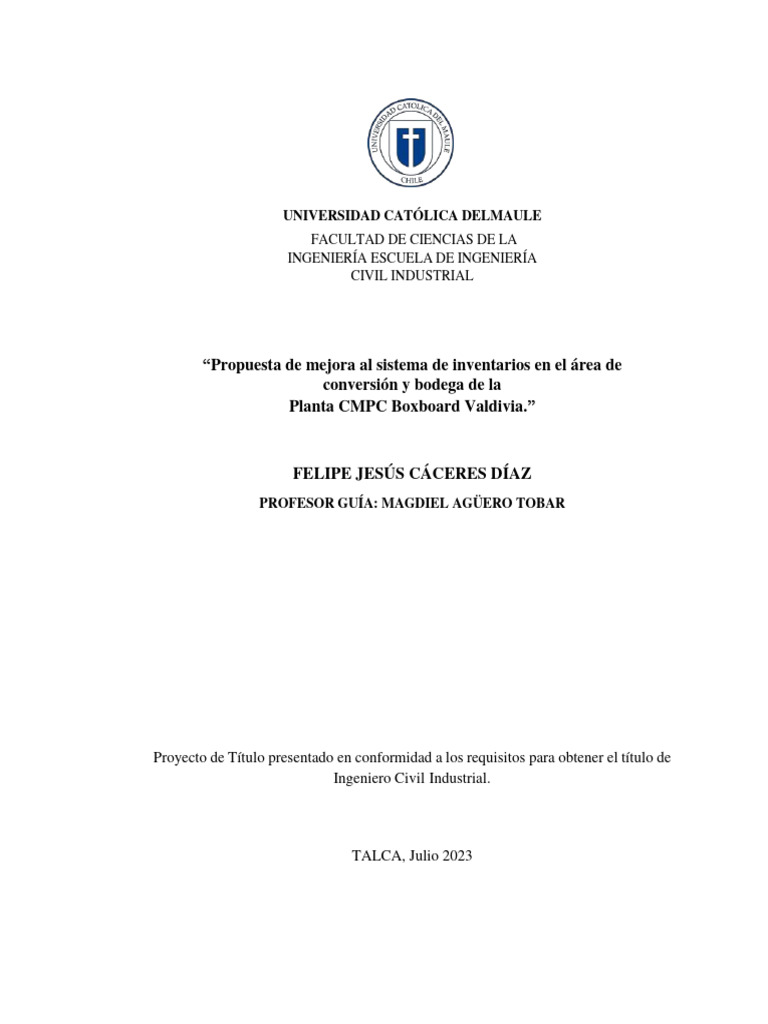 Proyecto de Titulo Final Felipe Cáceres | PDF | Business | Marketing