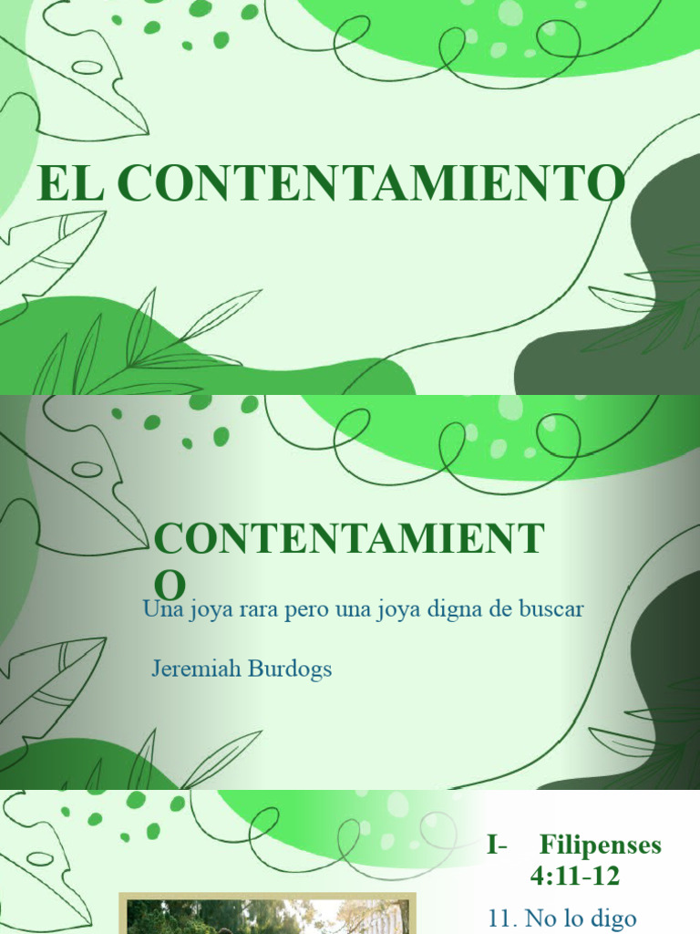 Presentacion El Contentamiento Actualizado | PDF