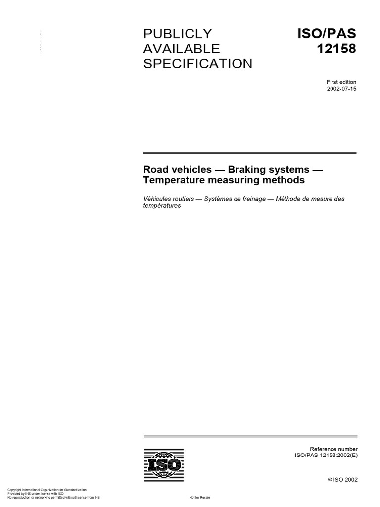 Iso Pas 12158-2002 | PDF | International Organization For Standardization | Thermocouple