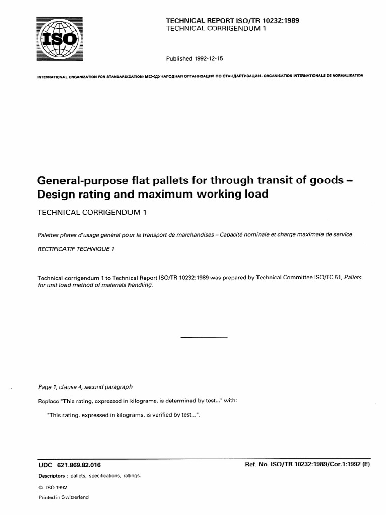 ISO TR 10232-1989 COR1-1992 (Scan) | PDF ISO TR 10232-1989 COR1-1992 (Scan) | PDF