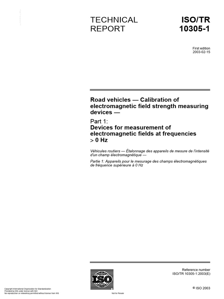 Iso TR 10305-1-2003 | PDF | International Organization For ...