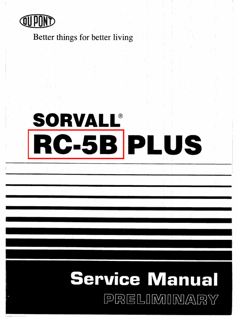 Sorvall - RC-5B PLUS Service Manual | PDF | Centrifuge | Hazards