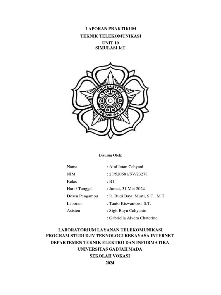 Aini Intan Cahyani - Unit 10 - Simulasi IoT | PDF