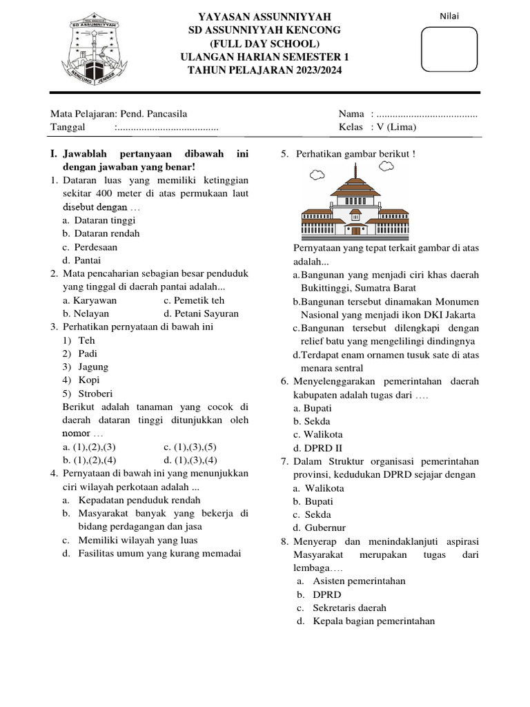 UH Pend. Pancasila BAB 4 | PDF | Griya & Taman