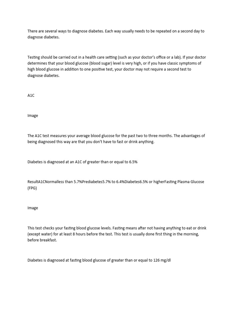 Diabtes Diagnosis Part 1 | PDF | Prediabetes | Diabetes