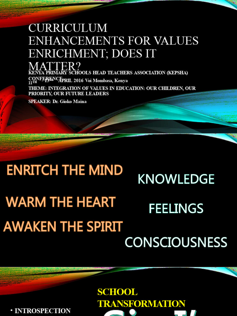 Curriculum Enhancements For Values Enrichment Does It Matter? | PDF ...