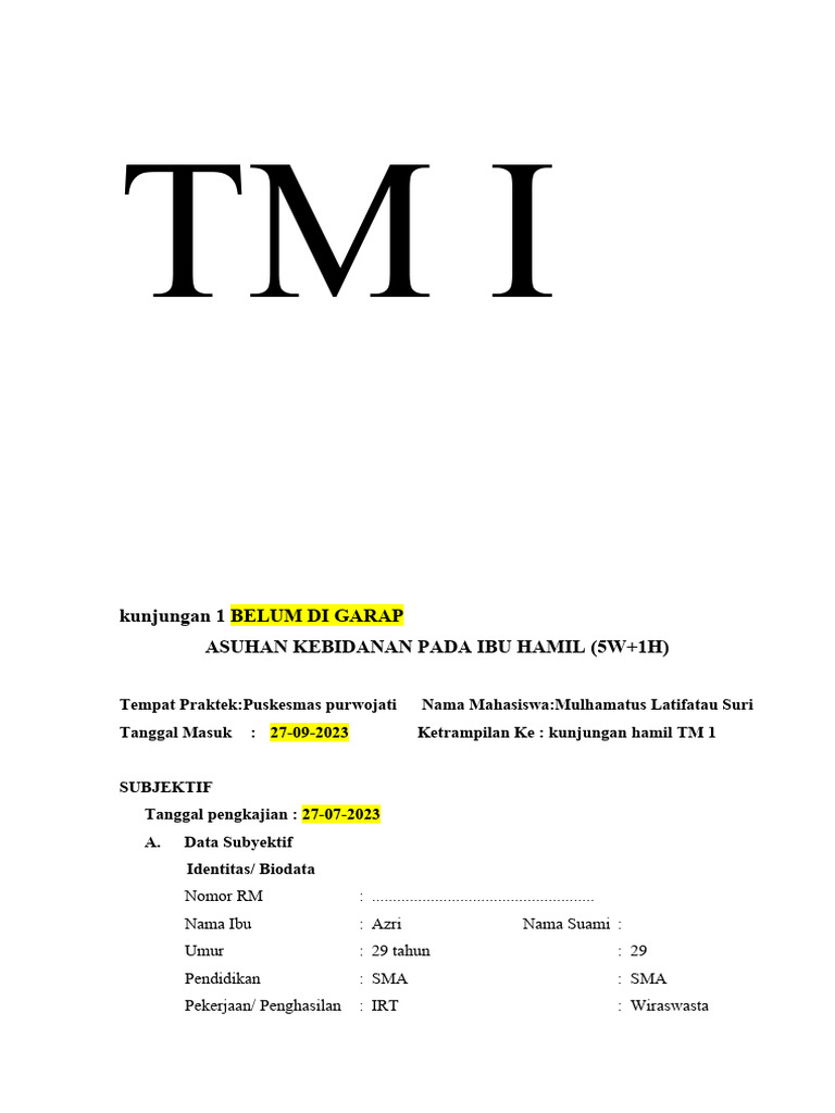 Askeb Lengkap MBK Azril Fix | PDF