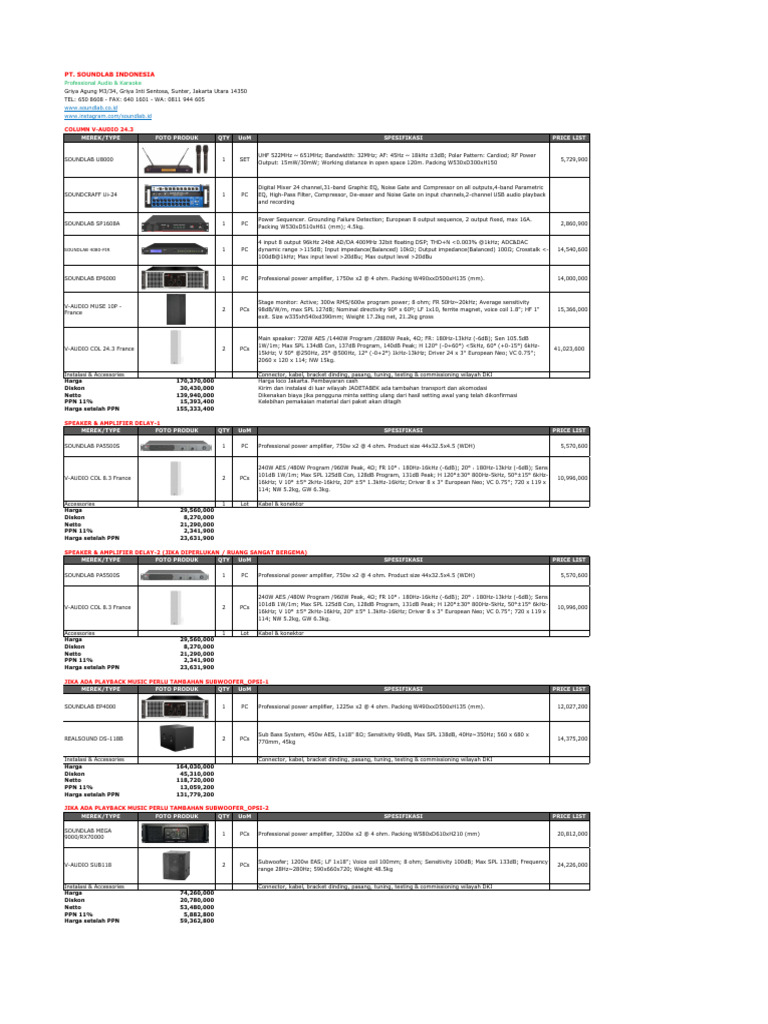 Sound System Soundlab | PDF | Equalization (Audio) | Microphone