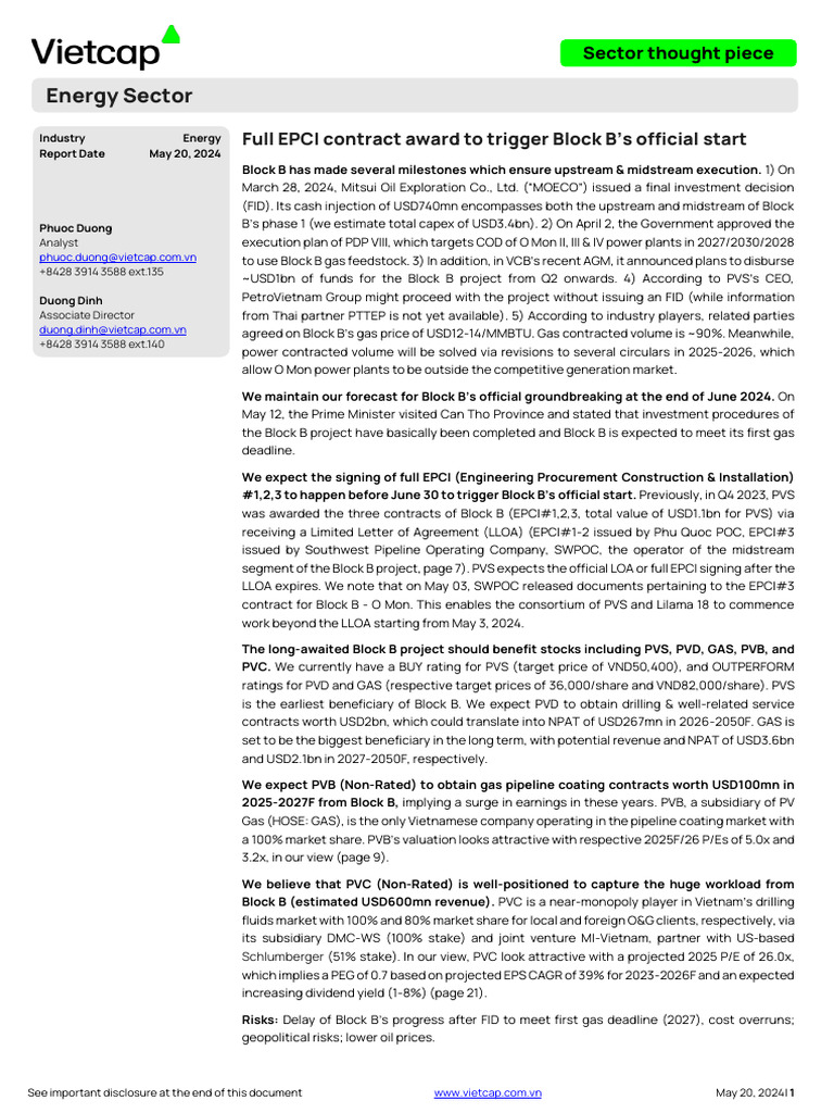 BlockBThoughtPiece - 20240520 | PDF | Natural Gas | Oil Well