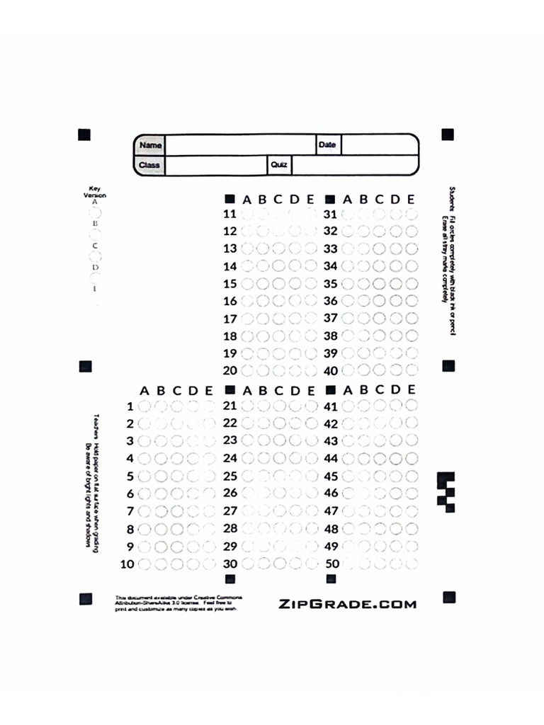 Bubble Sheet BSD | PDF