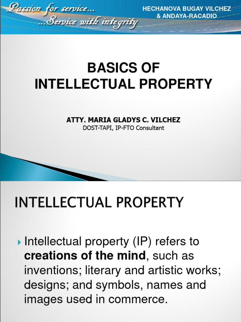 Introduction To IP | PDF | Intellectual Property | Patent