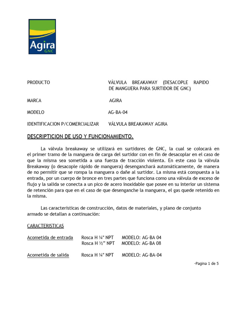 Breakaway Aprobacion Con BV-11 | PDF