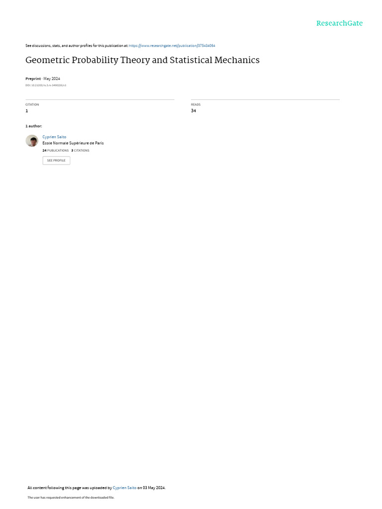 Geometric Probability Theory | PDF | Field (Mathematics) | Geometry