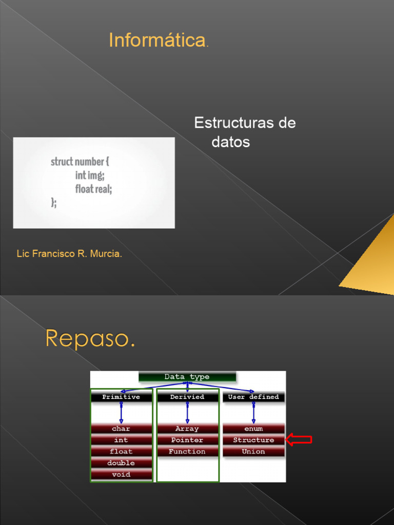 Clase de Estructuras-Informatica | PDF | Puntero (Programación de computadora) | Ingeniería ...