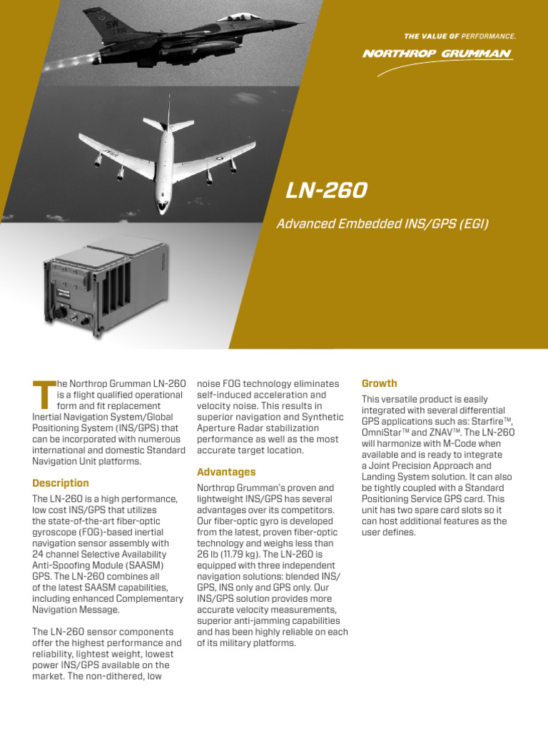 LN-260 - Northrop Grumman Corporation | PDF | Inertial Navigation ...
