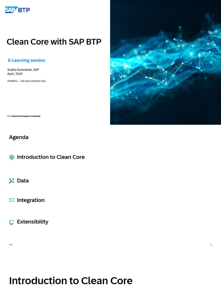 Clean Core With Sap Btp Pdf Cloud Computing Mobile App