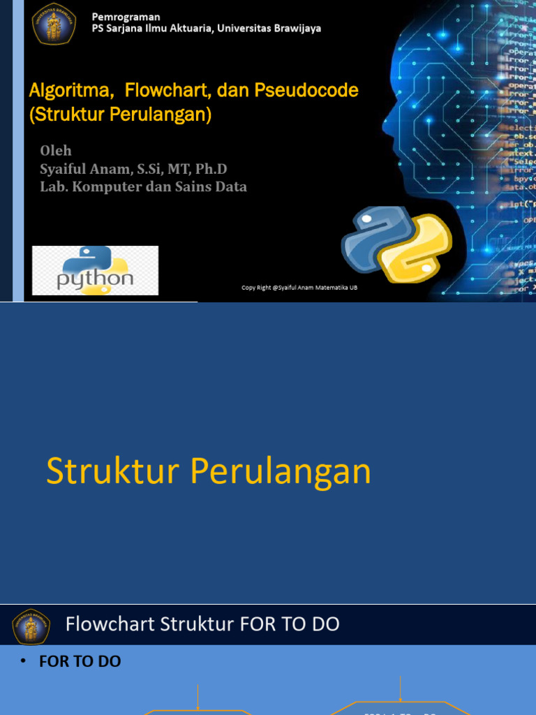 BAB 2b Algoritma, Flowchart, Dan Pseudocode (Struktur Perulangan) | PDF