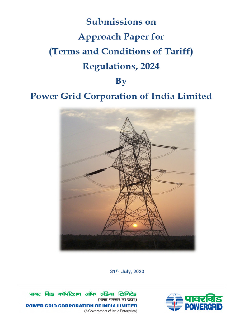PGCIL Comment On Approach Paper | PDF | Electrical Grid | Electric Power Transmission
