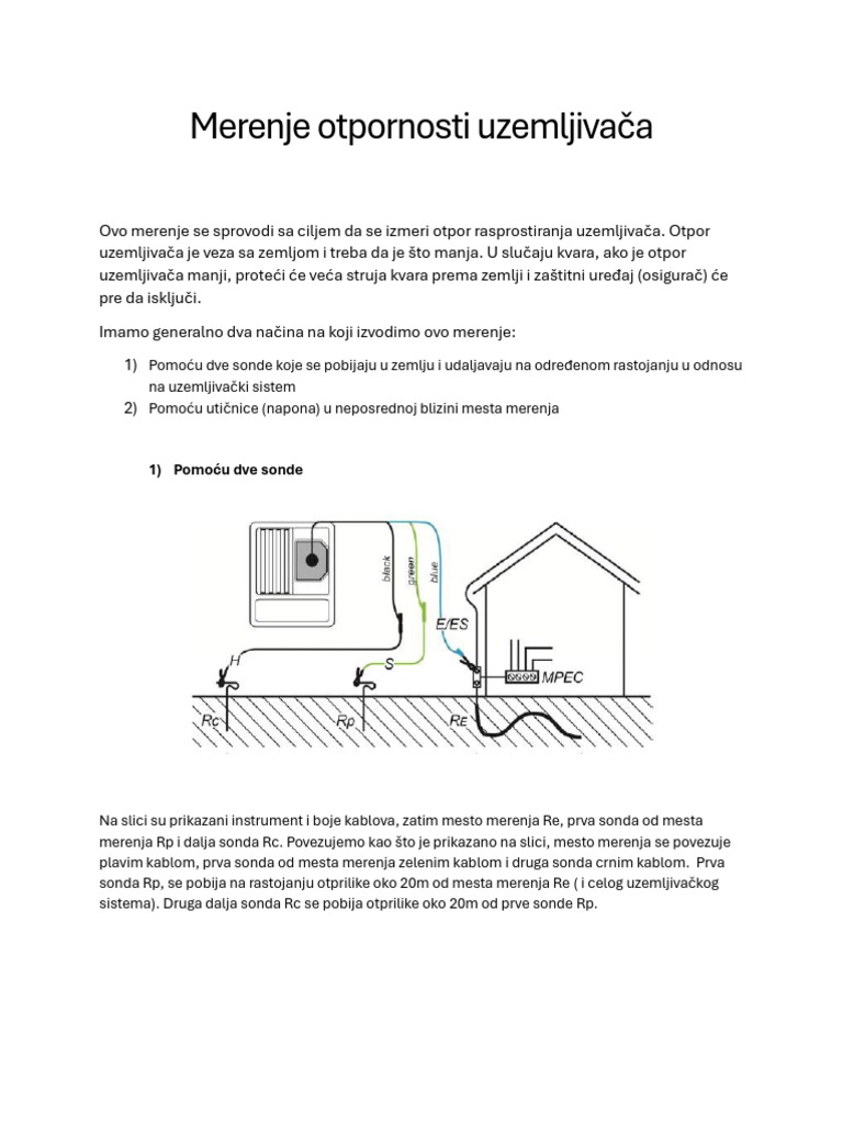 Merenje Otpornosti Uzemljivača | PDF