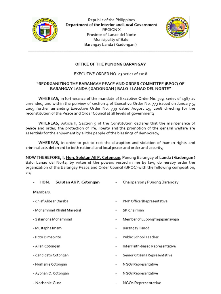 Republic of The Philippines - Docx 6 | PDF | Government | Justice