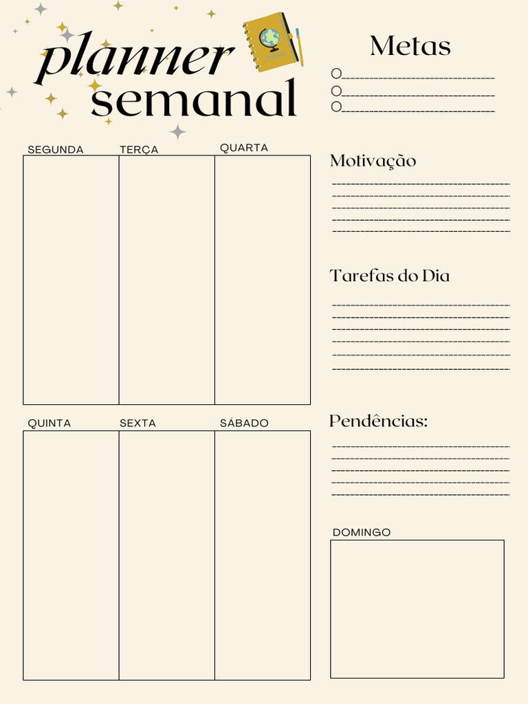 Planner Semanal Simples | PDF