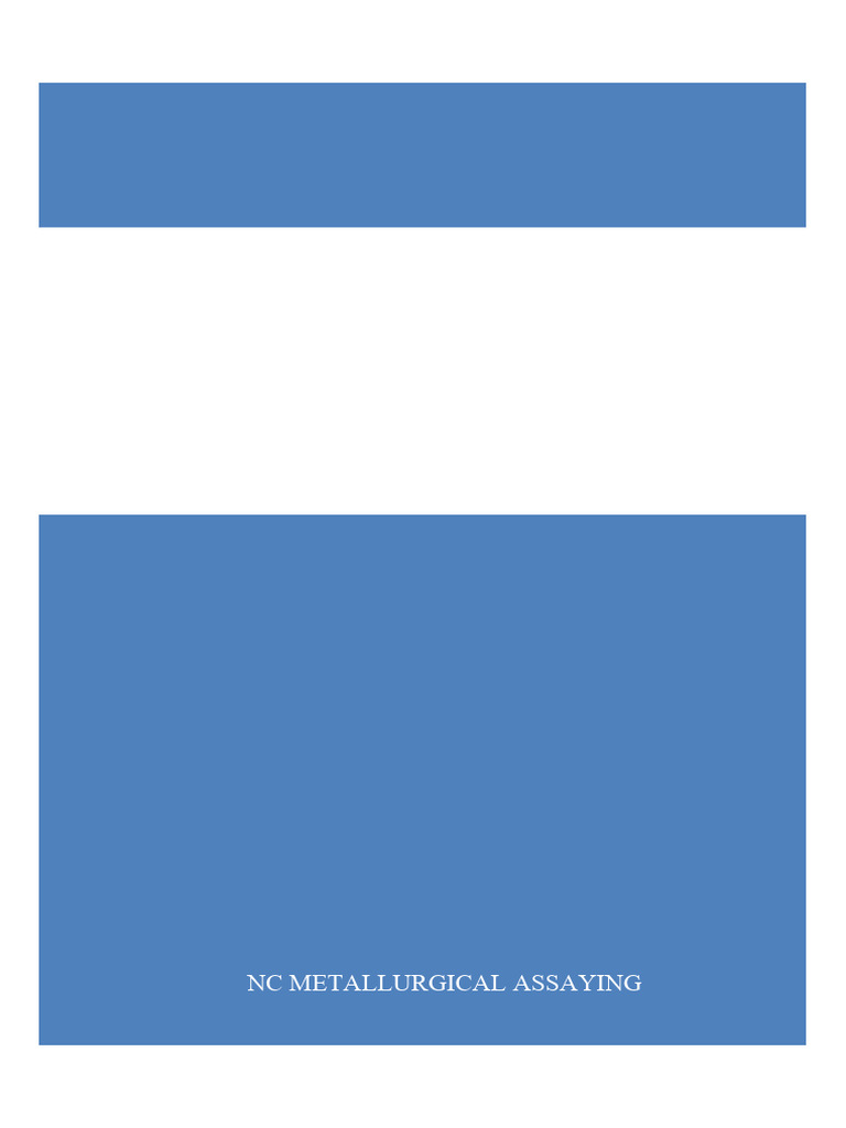 National Certificate Metallurgical Assaying | PDF | Metallurgical Assay ...