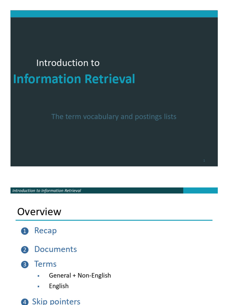 Understanding Posting Lists in IR | PDF | Search Engine Indexing ...