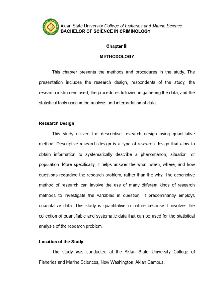 Methodology | PDF | Methodology | Statistics