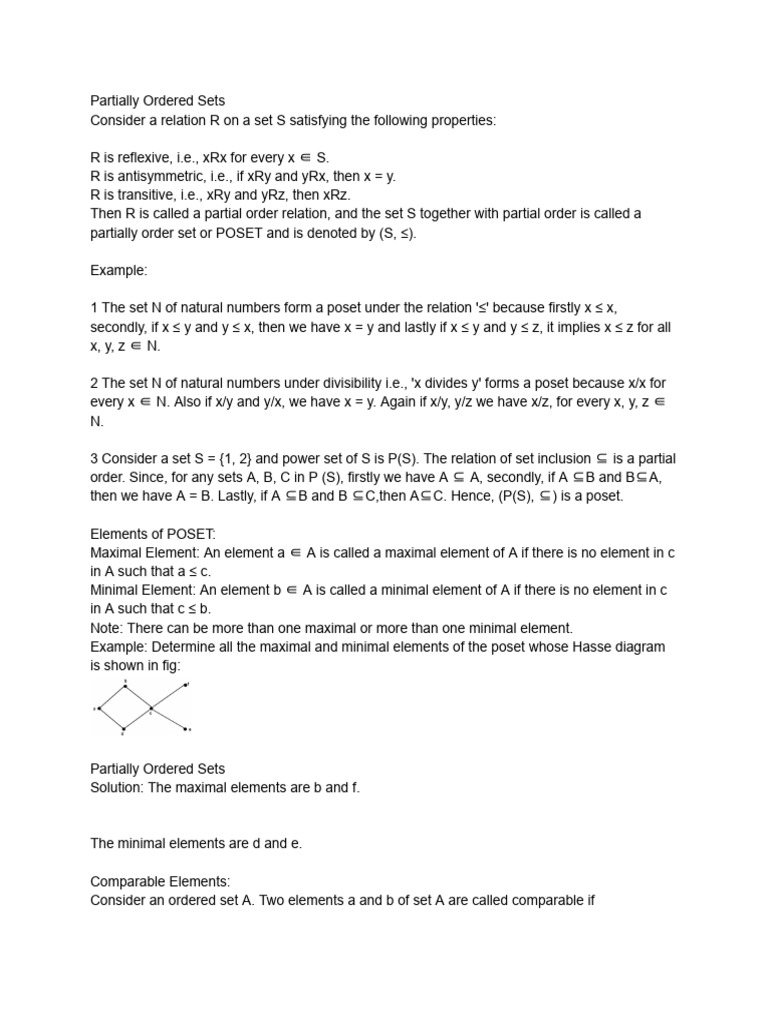 Poset 1 Pdf Boolean Algebra Teaching Mathematics