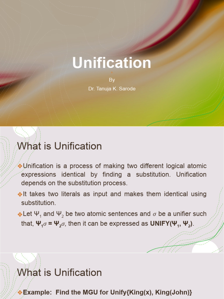 Unification | PDF | Metalogic | Formalism (Deductive)