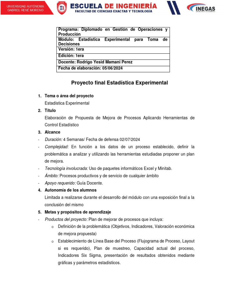 Proyecto Final Del Módulo 2 1-4 | PDF | Estadísticas | Evaluación