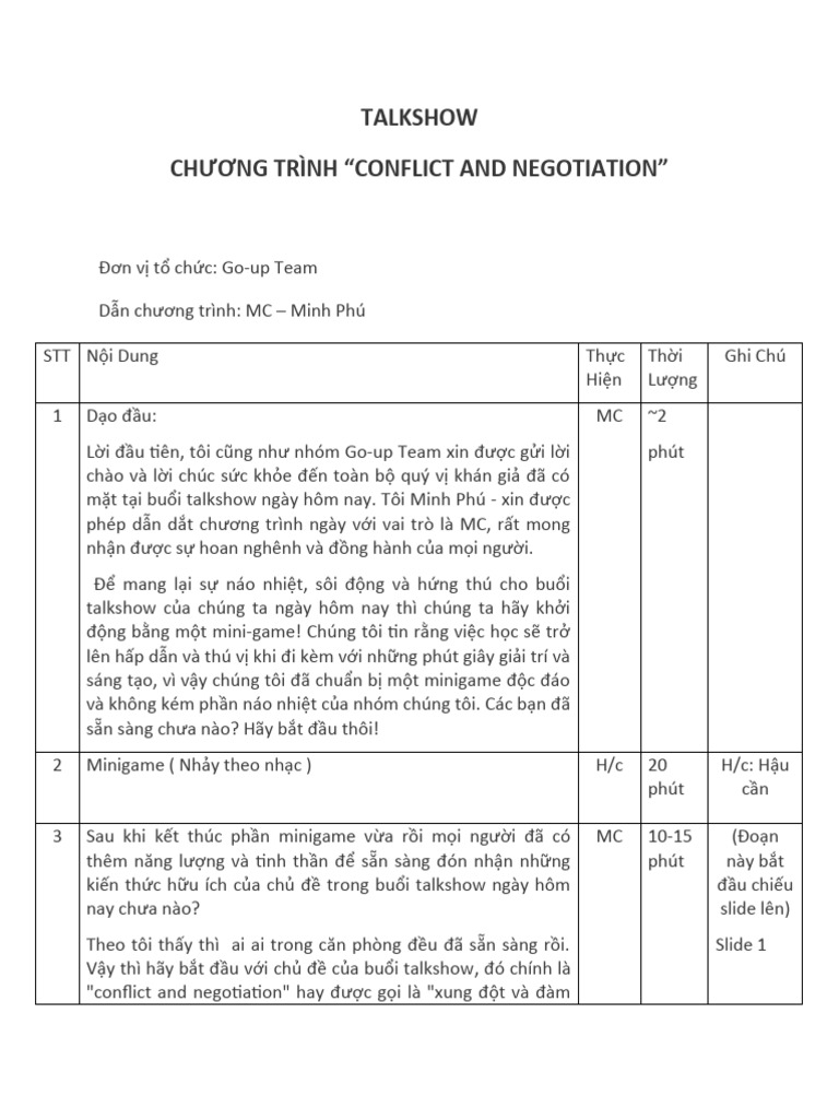 Script Talkshow SSG | PDF