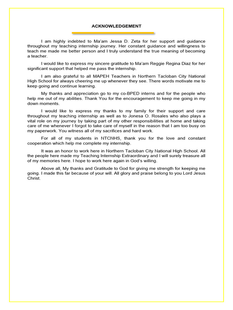 ACKNOWLEDGEMENT | PDF