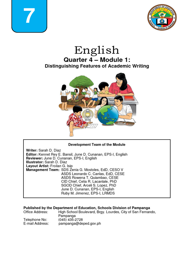 English 7-Quarter 4-Module 1 | PDF | Learning | Writing