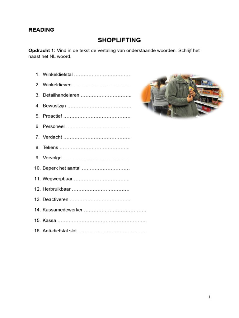Reading Dealing With Shoplifting Shopping Matters P 119 | PDF