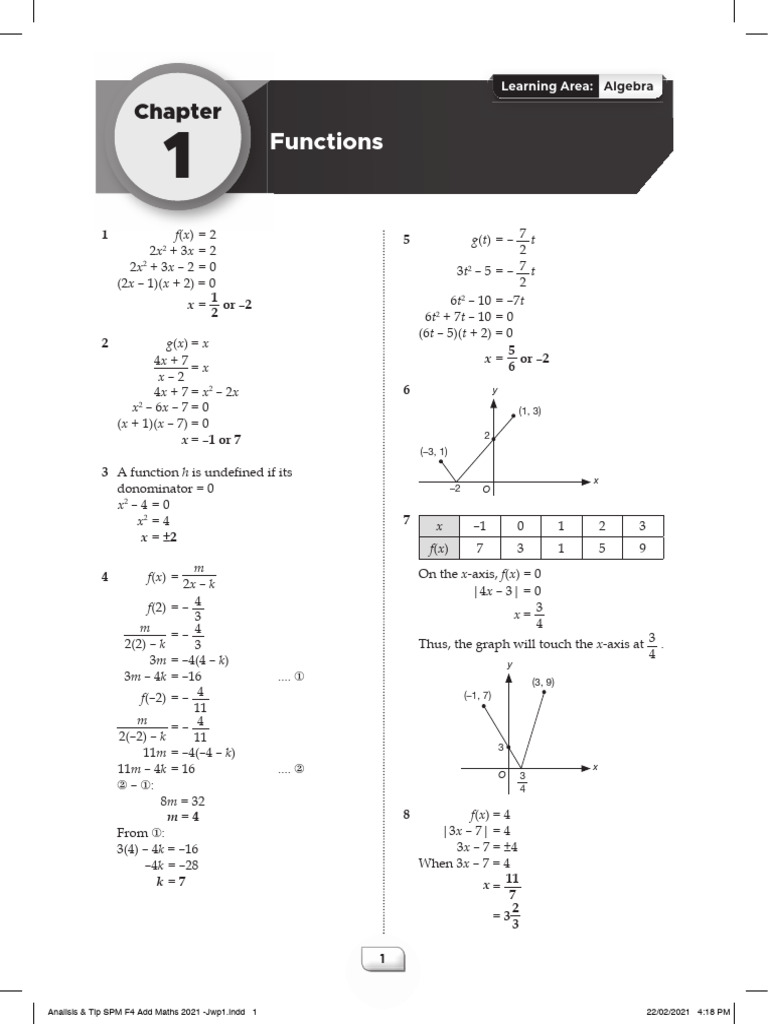 Analysis SPM F4 Add Maths-C1 | PDF | Mathematics | Mathematical Analysis