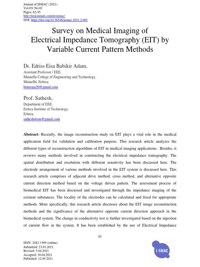 Survey On Medical Imaging of Electrical Impedance Tomography (EIT) by Variable Current Pattern ...