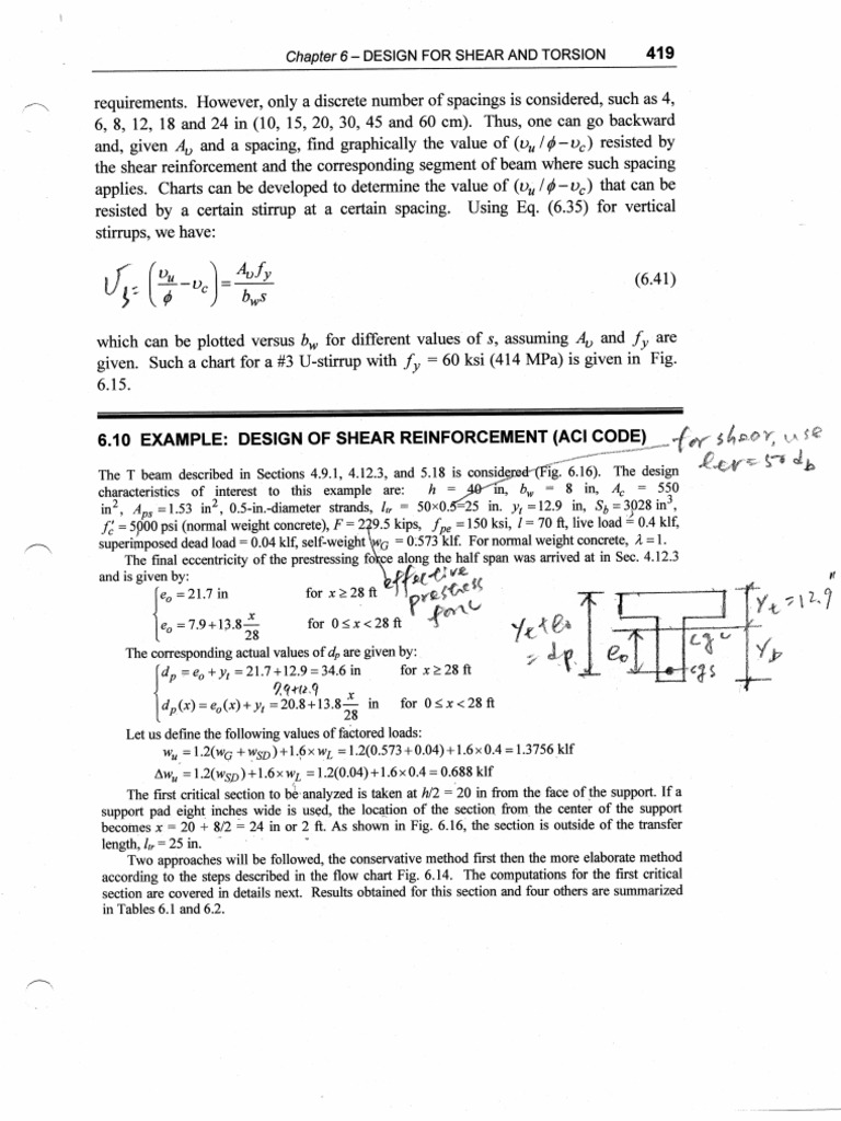 Shear Design Example-ACI | PDF