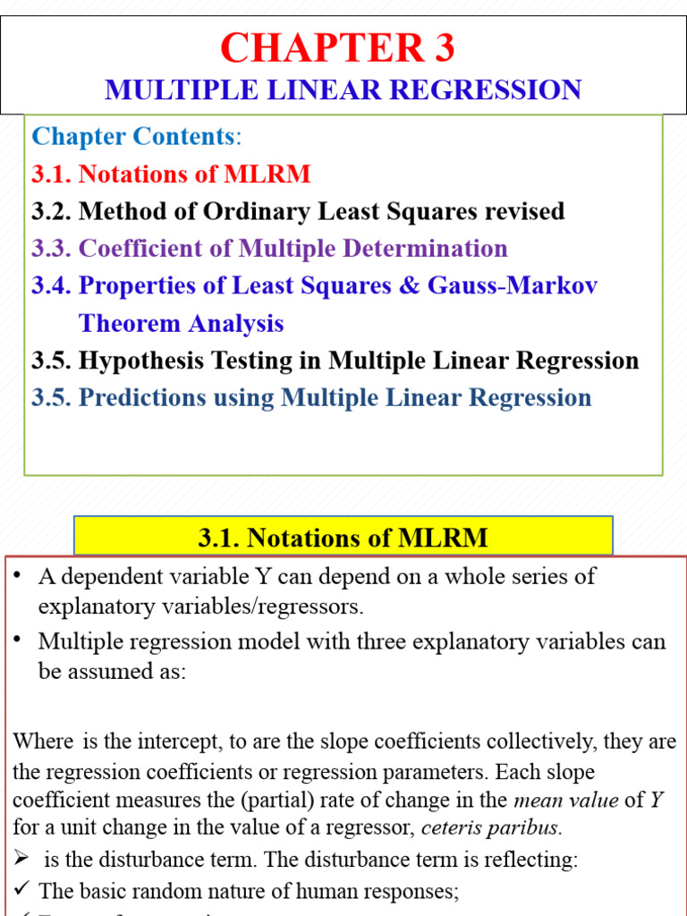 UNIT 3 For ACfn & MGT | PDF | Ordinary Least Squares | Linear Regression
