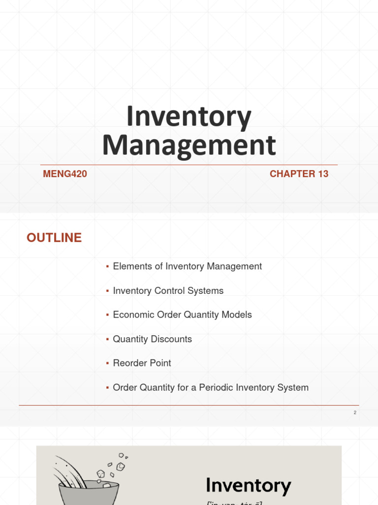 Chap-13 Inventory Management | PDF | Inventory | Marketing