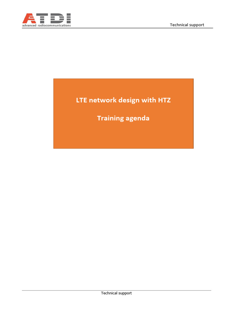 LTE Network Design Training Agenda | PDF | Lte (Telecommunication ...