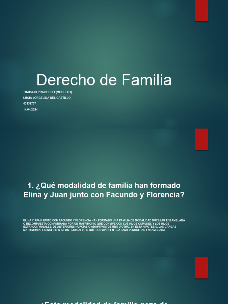 Modalidades y Acciones en Derecho Familiar | PDF | Familia | Constitución