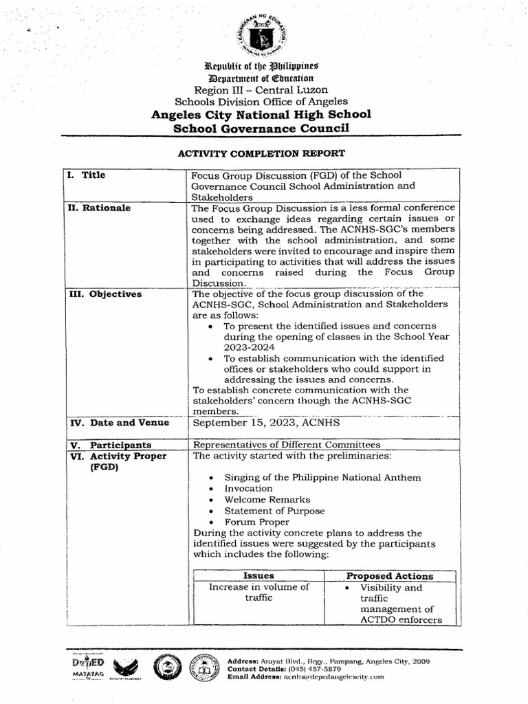 Activity Completion Report - Adrian Tamayo | PDF