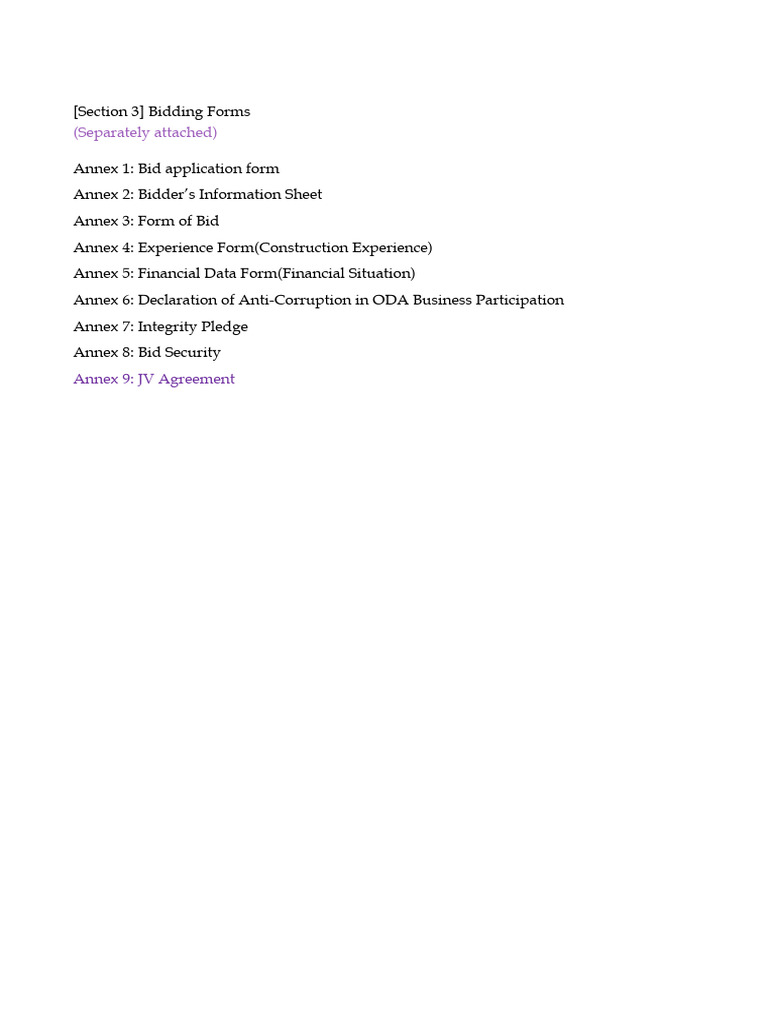 Section 3 - Bidding Forms - 230411 - Rev. | PDF | Bribery | Justice