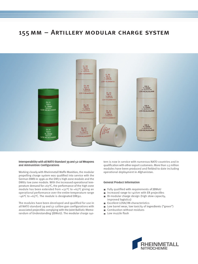 Brochure Artillery Charge Systems For 155 MM Weapon ... - Nitrochemie ...