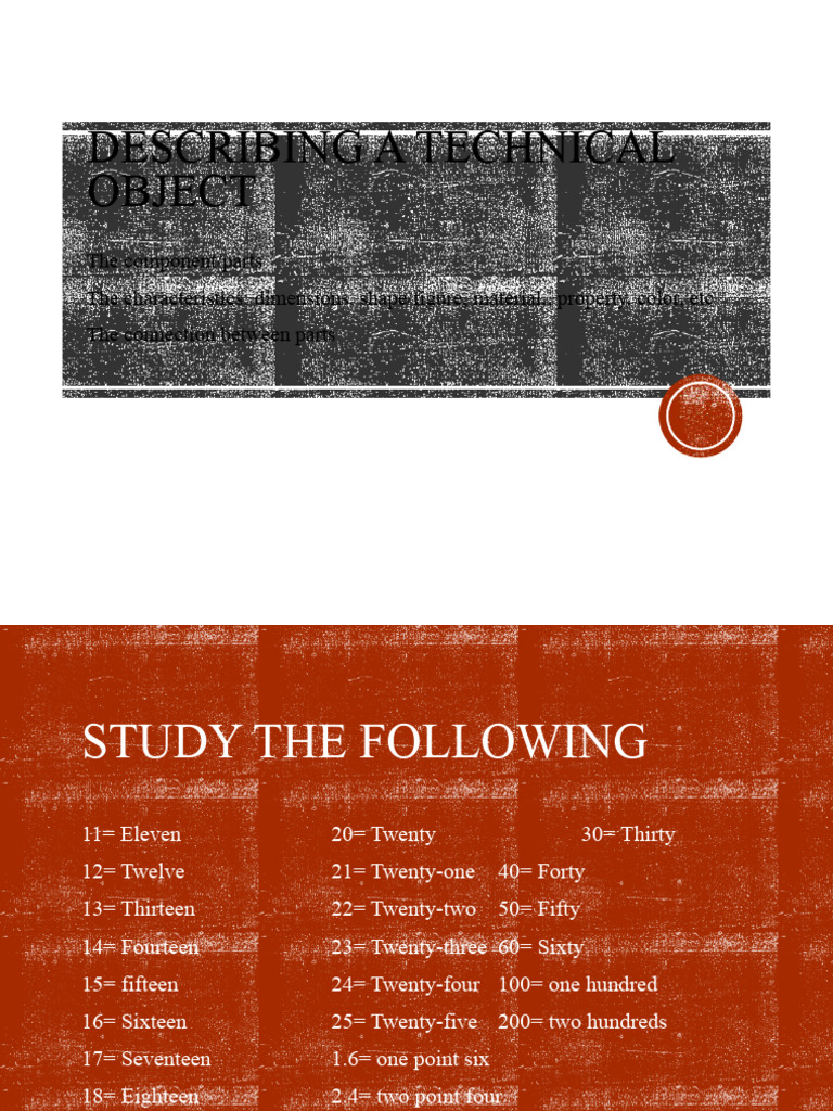 Describing A Technical Object, PAB | PDF | Length