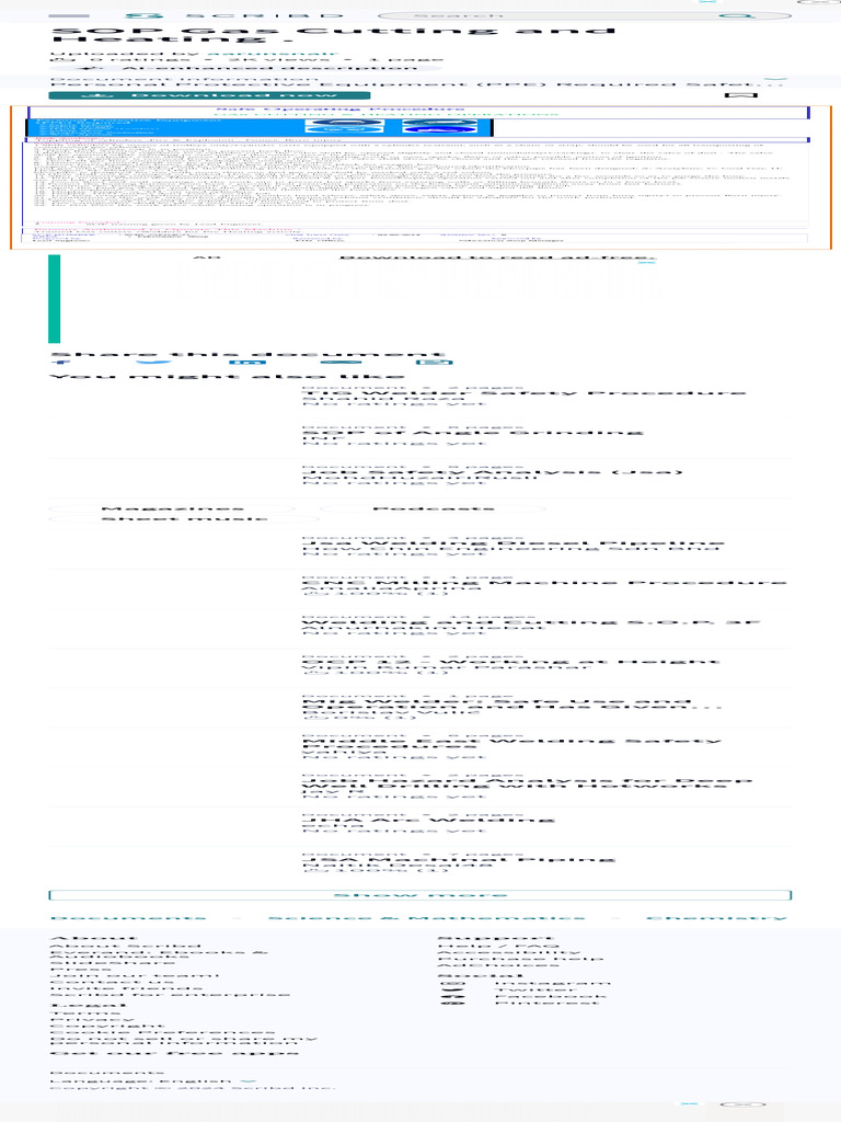 SOP Gas Cutting and Heating - PDF Industrial | PDF | Scribd | Valve